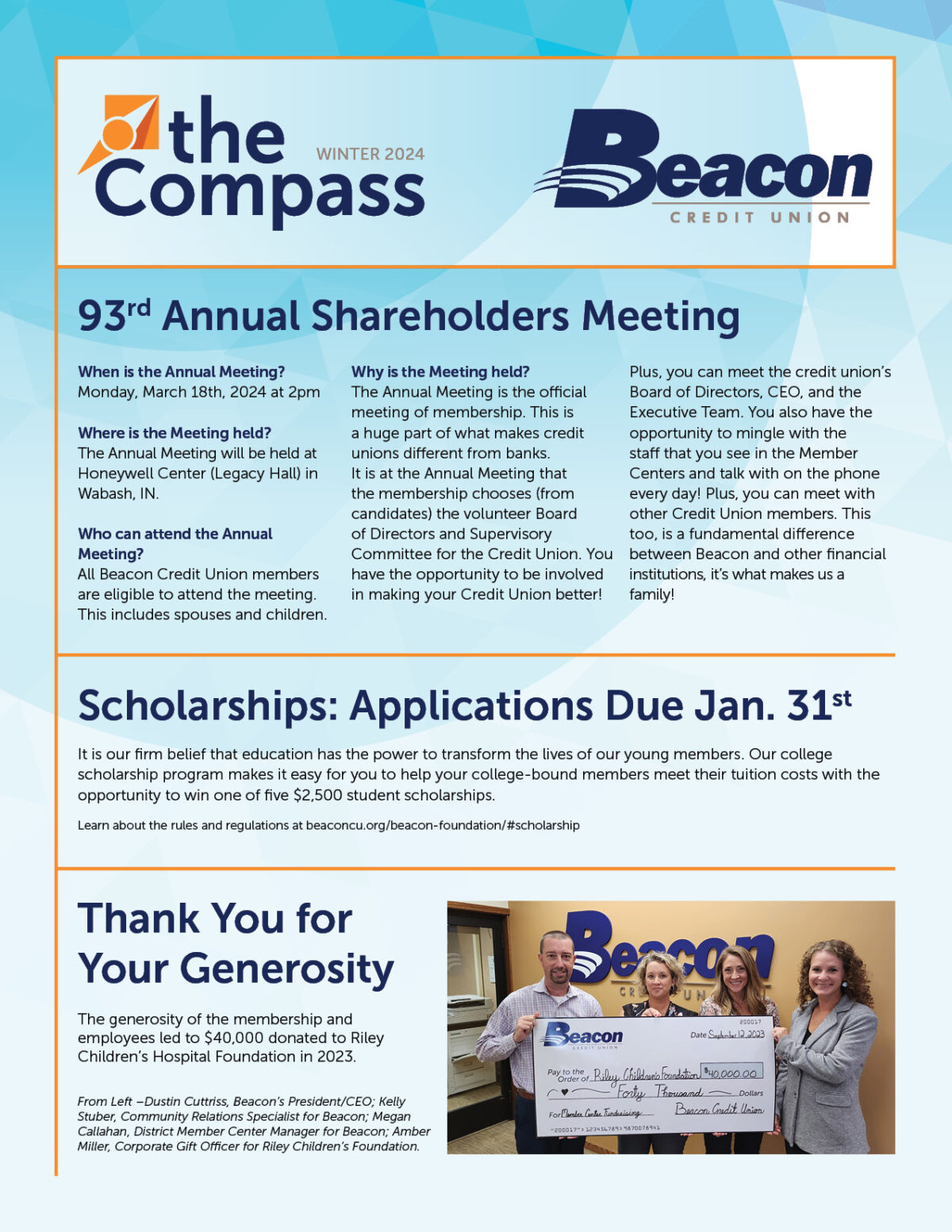 The Compass Newsletter • Beacon Credit Union