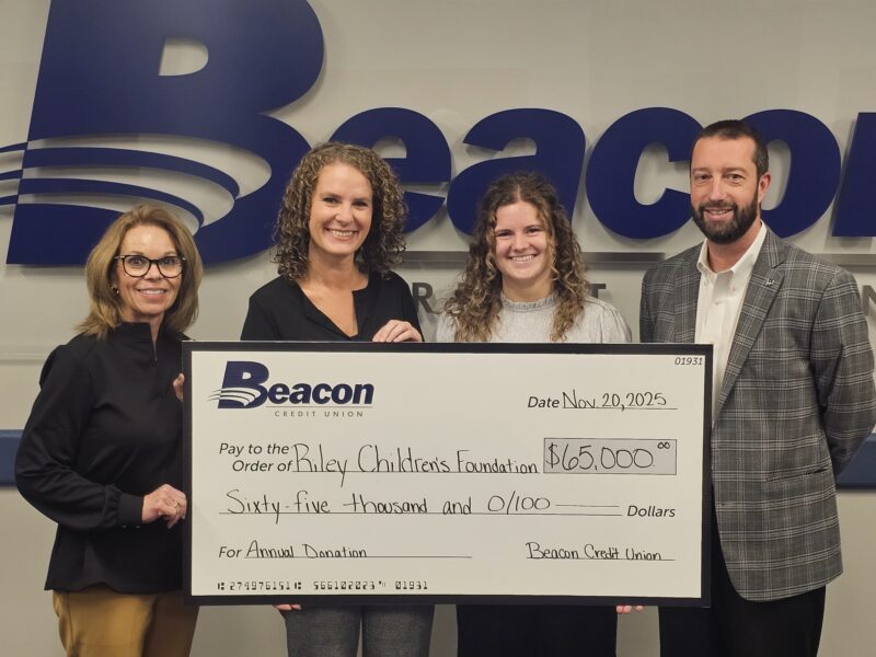 Beacon Credit Union donates $65,000 to Riley Children’s Foundation ...